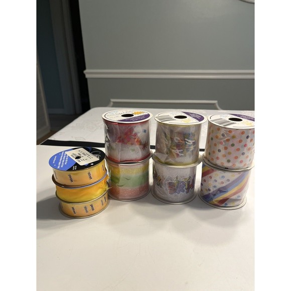 Party Supplies | New 9 Rolls Of Craft Gift Wrapping Ribbon | Poshmark
